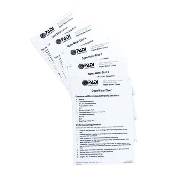 PADI Cue Cards - wody otwarte